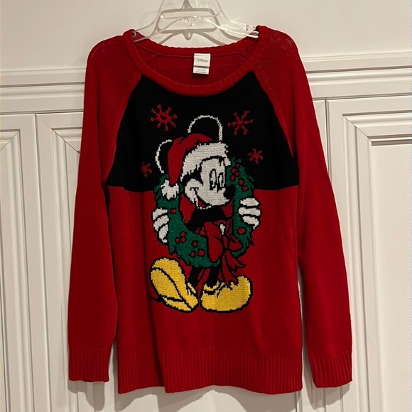 Disney | Sweaters | Disney Mickey Mouse Holiday Sweater Red Size Med 79 ...
